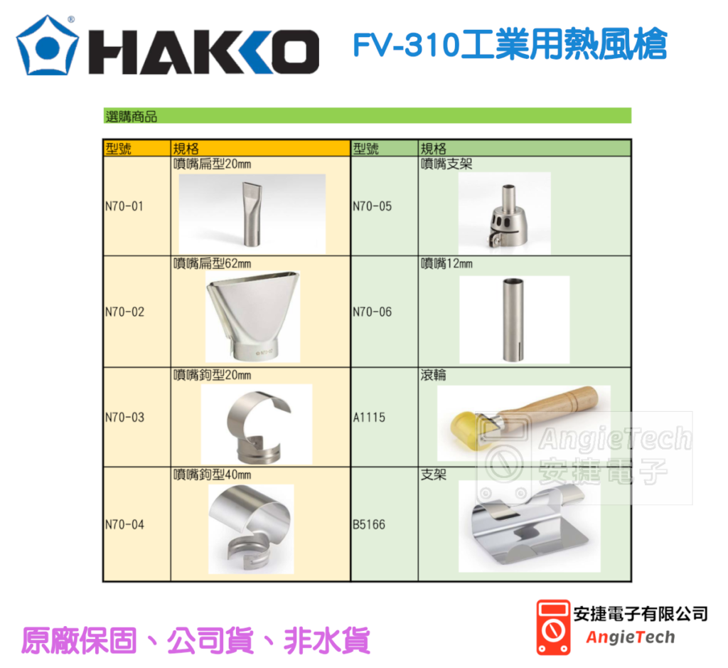 HAKKO FV-310工業用熱風槍 | 熱影像儀 | 邏輯分析儀 | 電表 | 烙鐵 | 安捷電子