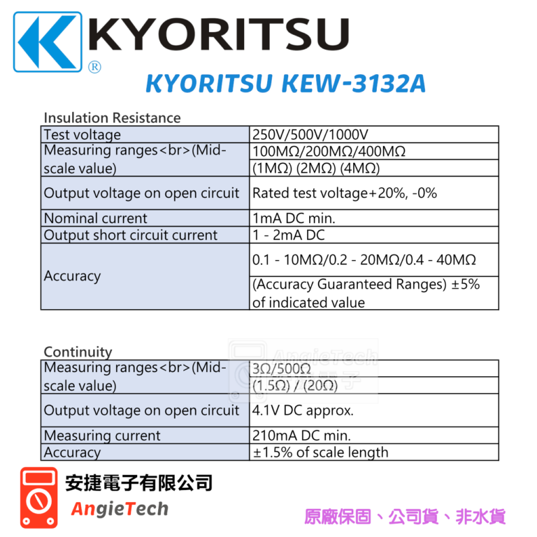 KYORITSU KEW 3132A KEW-3132A 絕緣阻抗錶/高阻計/ 防塵防水日製 | 熱影像儀 | 邏輯分析儀 | 電表 | 烙鐵 ...